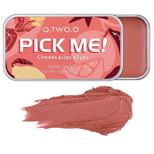 O.TWO.O Pick Me! Палитра для макияжа 3 в 1 (помада, румяна для лица и тени для век), оттенок 05 Orange