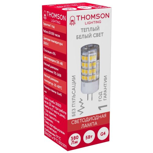 Светодиодная лампочка Thomson G4 5W 400Lm 4000K TH-B4206