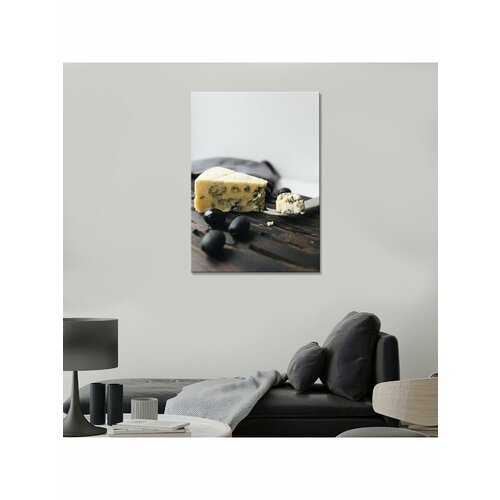 Картина на холсте с подрамником Сыр маслины 60х80