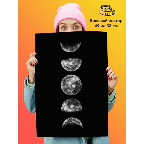 Постер плакат фазы Луны