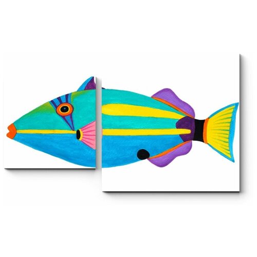 Модульная картина Яркая рыба 120x72