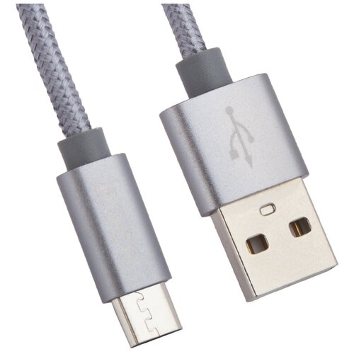 Кабель USB HOCO X2 knitted для Micro USB, 2.4 A, длина 1.0 м, серый