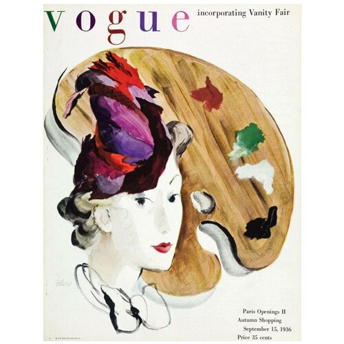 Постер / Плакат / Картина Vogue - Художница 40х50 см в раме
