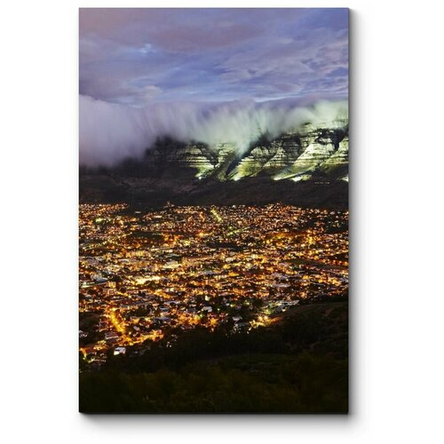 Модульная картина Ватные облака в горах Кейптауна 30x45