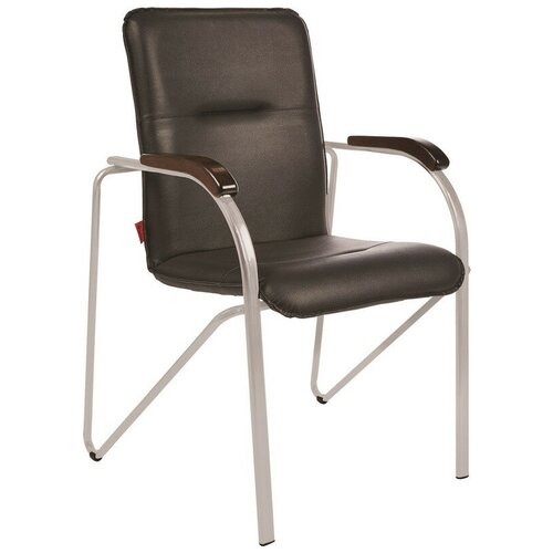 Конференц-кресло FA-SAMBA Silv к/з чёрный DO350/орех