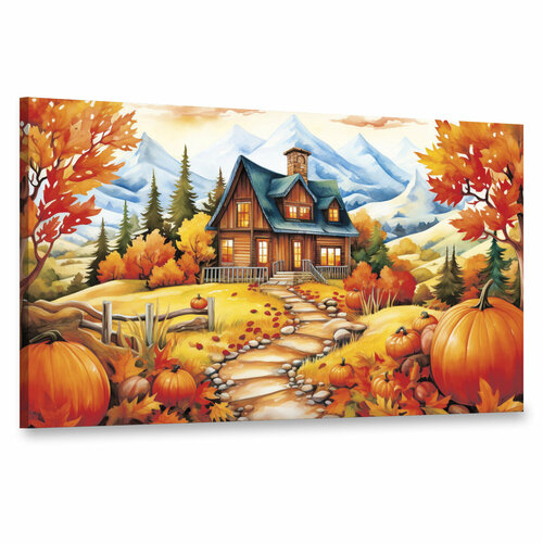 Интерьерная картина 100х60 "Осень в горах"