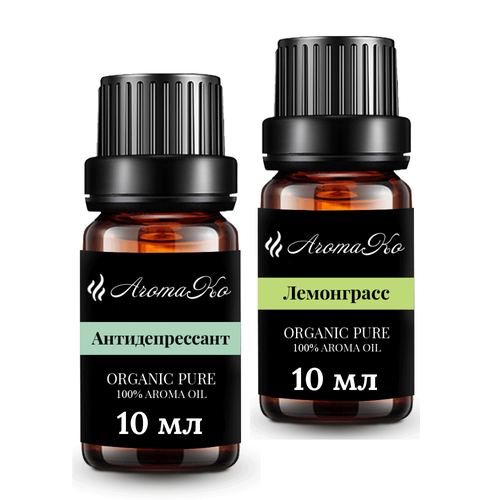 Ароматическое масло Антидепрессант, Лемонграсс, 2 флакона по 10 мл для увлажнителя воздуха, арома масло для диффузора, ароматерапии