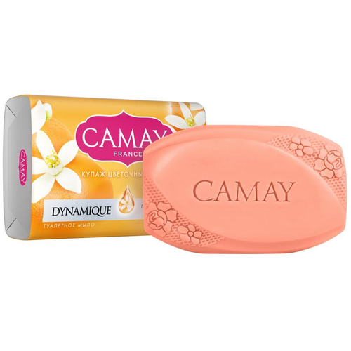 Мыло туалетное Camay Dynamique с ароматом розового грейпфрута, 85г