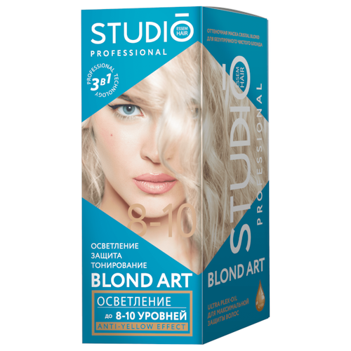 Essem Hair Studio Professional интенсивный осветлитель для волос 3D осветление на 8-10 тонов, белый, 100 мл