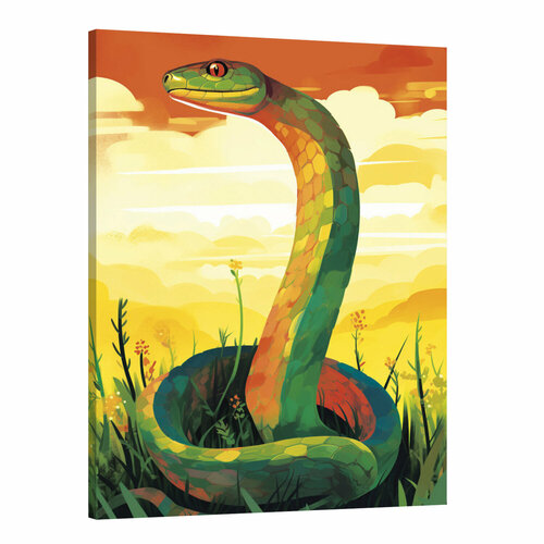 Интерьерная картина 50х70 "Змеиный закат"