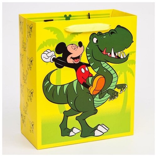 Пакет ламинат вертикальный "Dino", Микки Маус, 23х27х11,5 см