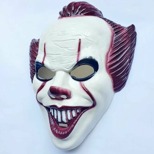 Карнавальная маска Страна Карнавалия на Хэллоуин, пластиковая, Пеннивайз, ОНО