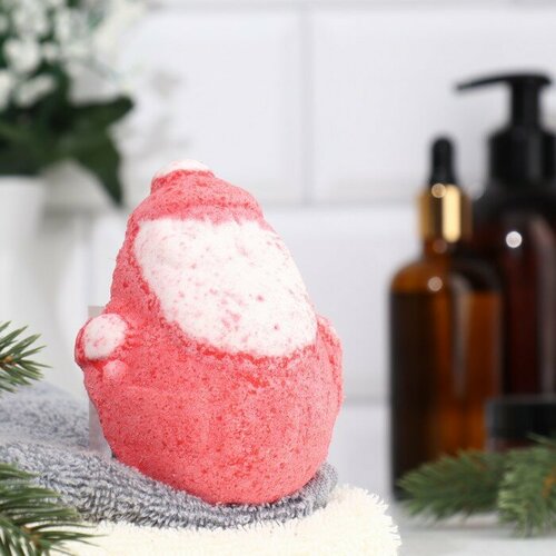 Бомбочка для ванны Добропаровъ "Дед Мороз", Клубника со сливками, 130 г