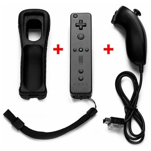 Комплект Геймпадов Remote Plus + Nunchuk (Черного цвета) Wii/WiiU