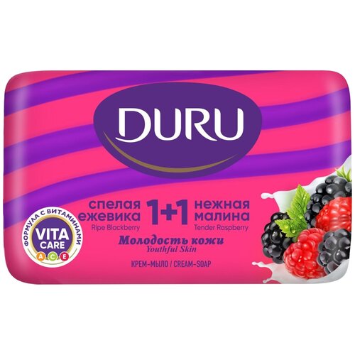 DURU Крем-мыло кусковое 1+1 Молодость кожи, 90 мл, 80 г