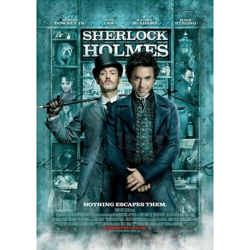 Плакат, постер на холсте Шерлок Холмс (Sherlock Holmes), Гай Ричи. Размер 21 х 30 см