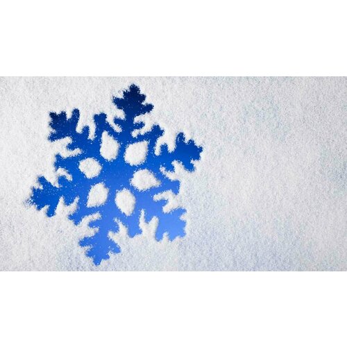 Картина на холсте 60x110 Альянс Лес "Winter зима snow blue снежинка" на подрамнике / интерьер/ декор