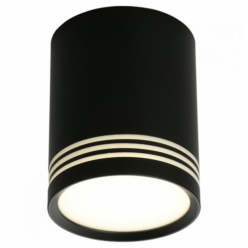Настенно-потолочный светильник Omnilux Fortezza OML-100119-12, 12 Вт, кол-во ламп: 1 шт., кол-во светодиодов: 1 шт., 4000 К, цвет арматуры: черный, цвет плафона: черный