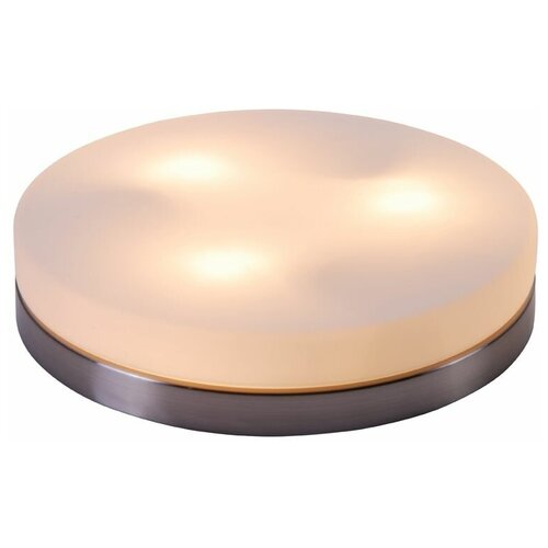 Потолочный светильник Globo Lighting Opal 48403, E27, 40 Вт, кол-во ламп: 3 шт., 3000 К, цвет арматуры: никель, цвет плафона: белый