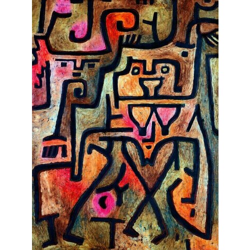 Плакат, постер на бумаге Forest Witches-Paul Klee/Лесные Ведьмы-Пауль Клее. Размер 42 на 60 см