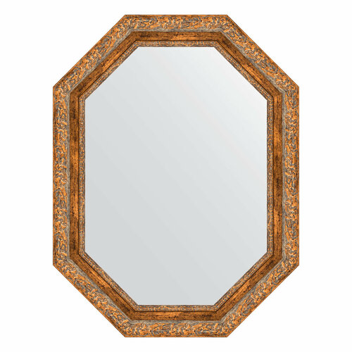 EVOFORM Зеркало настенное Polygon EVOFORM в багетной раме виньетка античная бронза, 65х85 см, BY 7155