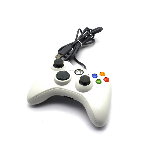 Джойстик (геймпад) проводной для Xbox 360 и PC Белый