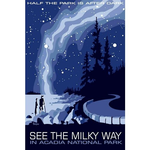 Плакат, постер на бумаге See the milky way/Посмотри на млечный путь. Размер 42 на 60 см
