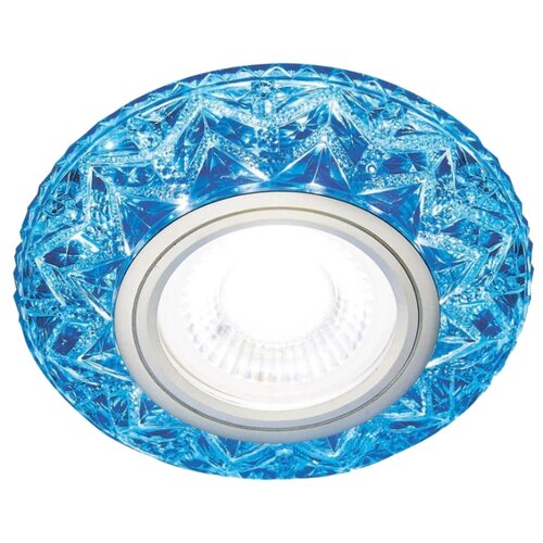 Светильник Ambrella light Light LED S299 BL, GU5.3, 50 Вт, цвет арматуры: серебристый, цвет плафона: голубой
