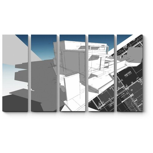 Модульная картина Архитектурный скетч 160x96