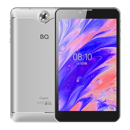 7" Планшет BQ 7000G Charm/t (2019), 1/16 ГБ, Wi-Fi + Cellular, Android 10, серебристый