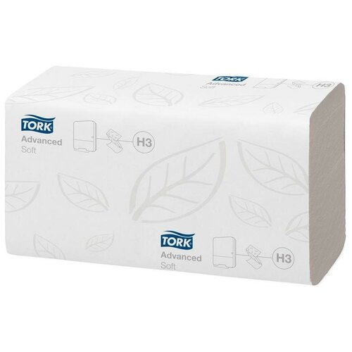 Полотенца бумажные TORK Advanced singlefold белые 290184 200 лист., белый, без запаха 23 х 23 см