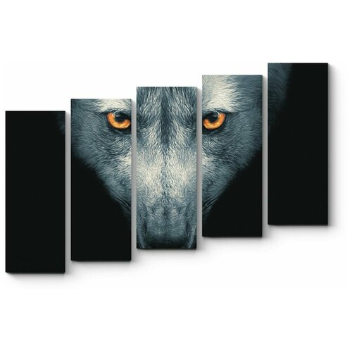 Модульная картина Портрет серого волка 190x133