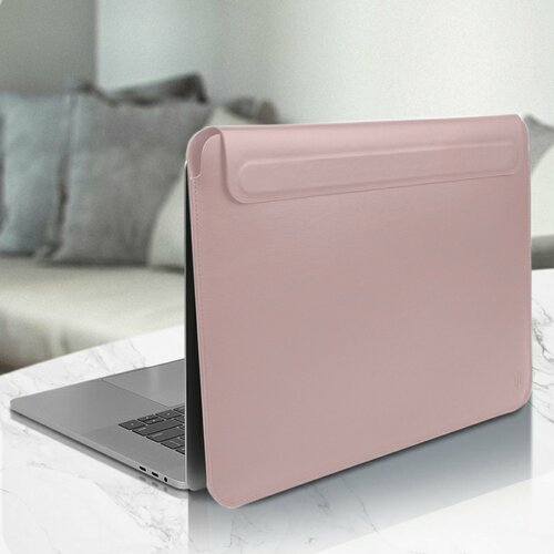 Чехол для MacBook Pro 13.3", WiWU Skin Pro II PU Leather Sleeve, Розовый