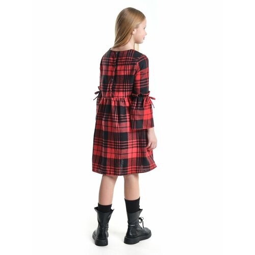 Школьное платье Mini Maxi, размер 122, красный, черный