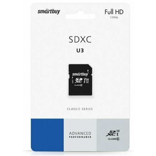 Карта памяти Smartbuy SDXC "U3" 128 Гб