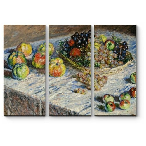Модульная картина Натрюрморт с грушами и винограом 120x86