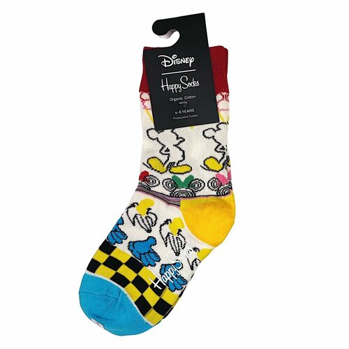 Носки Happy Socks размер 28/31, желтый, белый