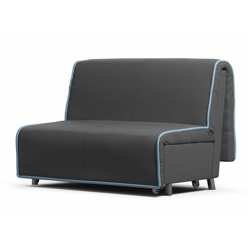 Диван-кровать DeCanto 120 ЯП (с ящиком и подушками) Mura 96-Amigo Blue (120х105х95, СМ 120х203)