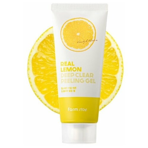 Пилинг-скатка для лица с лимоном FarmStay Real Lemon Deep Clear Peeling Gel, 100ml