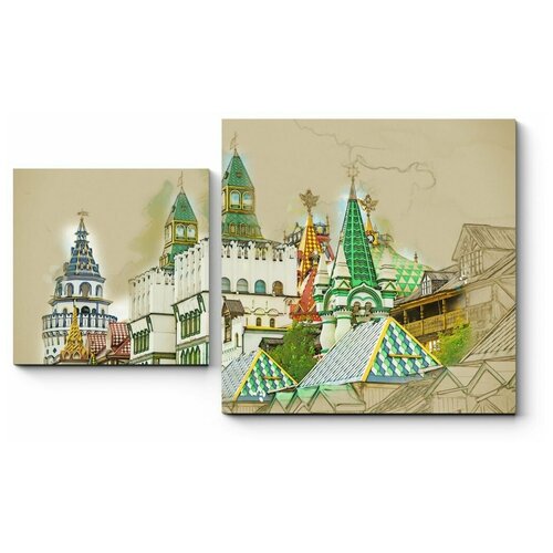 Модульная картина Измайловский Кремль , Москва 60x36