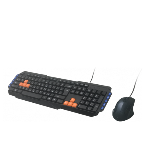 Комплект клавиатура + мышь Ritmix RKC-055 Black USB, черный, английская/русская