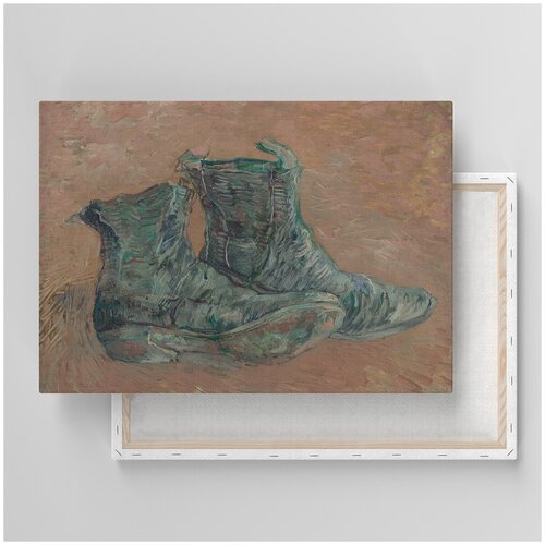 Картина на холсте с подрамником / Van Gogh - Shoes, 1887 / Ван Гог - Ботинки