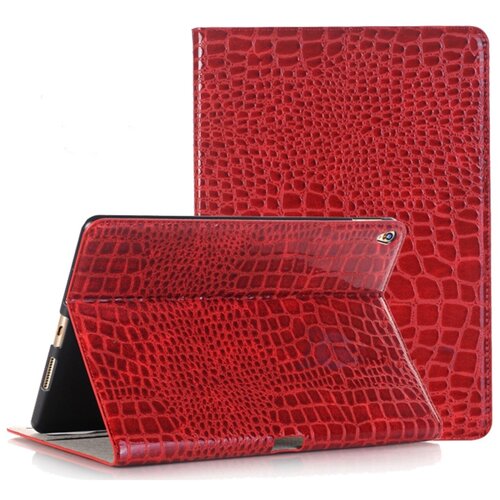 Чехол-футляр MyPads для планшета Samsung Galaxy Tab A 9.7 SM-T550/T555 из лаковой рельефной кожи под крокодила алый огненный красный