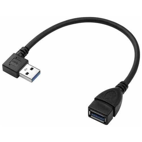 Кабель адаптер угловой USB 3.0 M-F KS-is (KS-402O) левый