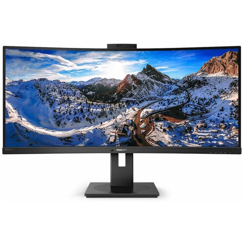 34" Монитор Philips 346P1CRH, 3440x1440, 100 Гц, *VA, черный