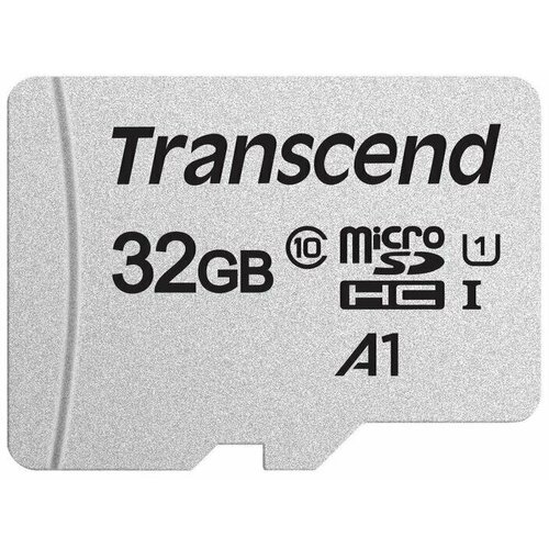 Карта памяти 32 ГБ Transcend micro SDHC TS32GUSD300S-A Class 10 UHS-I U3, 887553