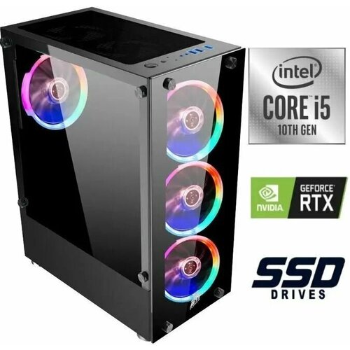 Компьютер для Игр Intel Core i5-12400F (18МБ кэш, до 4,40 ГГц), Память: 8Гб DDR4, SSD: 1000Гб, Видеокарта: GeForce RTX 2060 SUPER 8Gb, Win 10 pro, WiFi