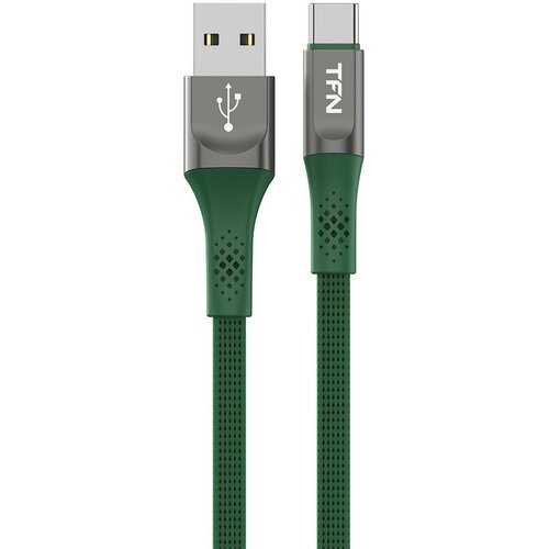Кабель USB Type-C TFN 0.6m Zinc плоский green (TFN-CZNUSBC06MGRN)