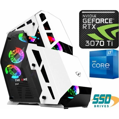 Мощный игровой компьютер Intel Core i7-12700K (25МБ кэш, до 5,00ГГц), Память: 16Гб DDR4, SSD: 256Гб, Видеокарта: GeForce RTX 3070Ti 8Gb, Win 10 Pro