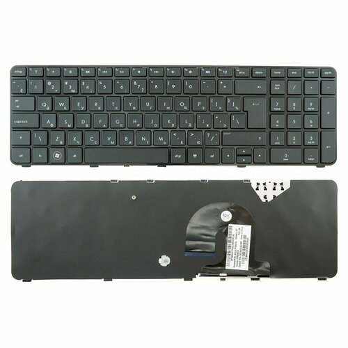 Клавиатура для ноутбука HP dv7-4000, dv7-5000 черная с рамкой, Г-образный Enter